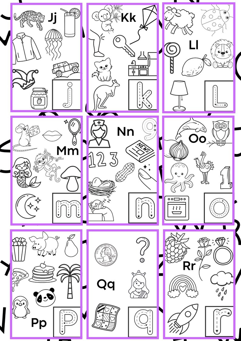 Alphabet Coloring Pages, Coloringbook ABC, Kids Learning Letters ...