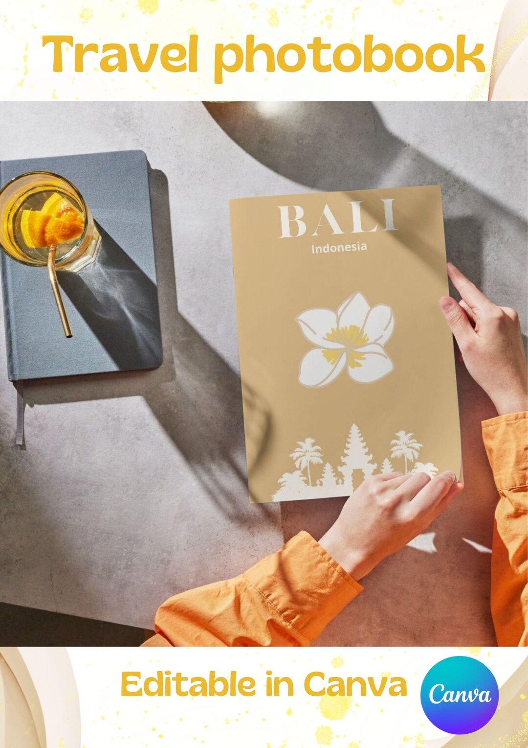 50 Bali Travel Photobook A4, Editable Photo Album, Decorative Coffee ...