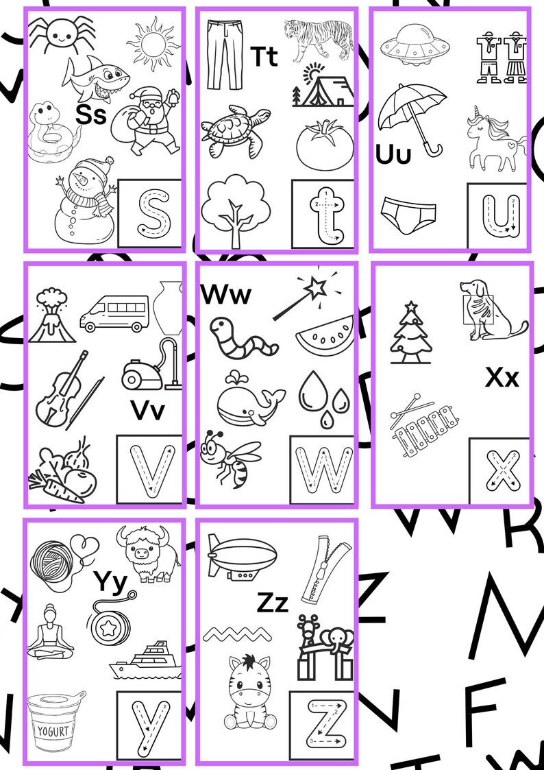 Alphabet Coloring Pages, Coloringbook ABC, Kids Learning Letters ...