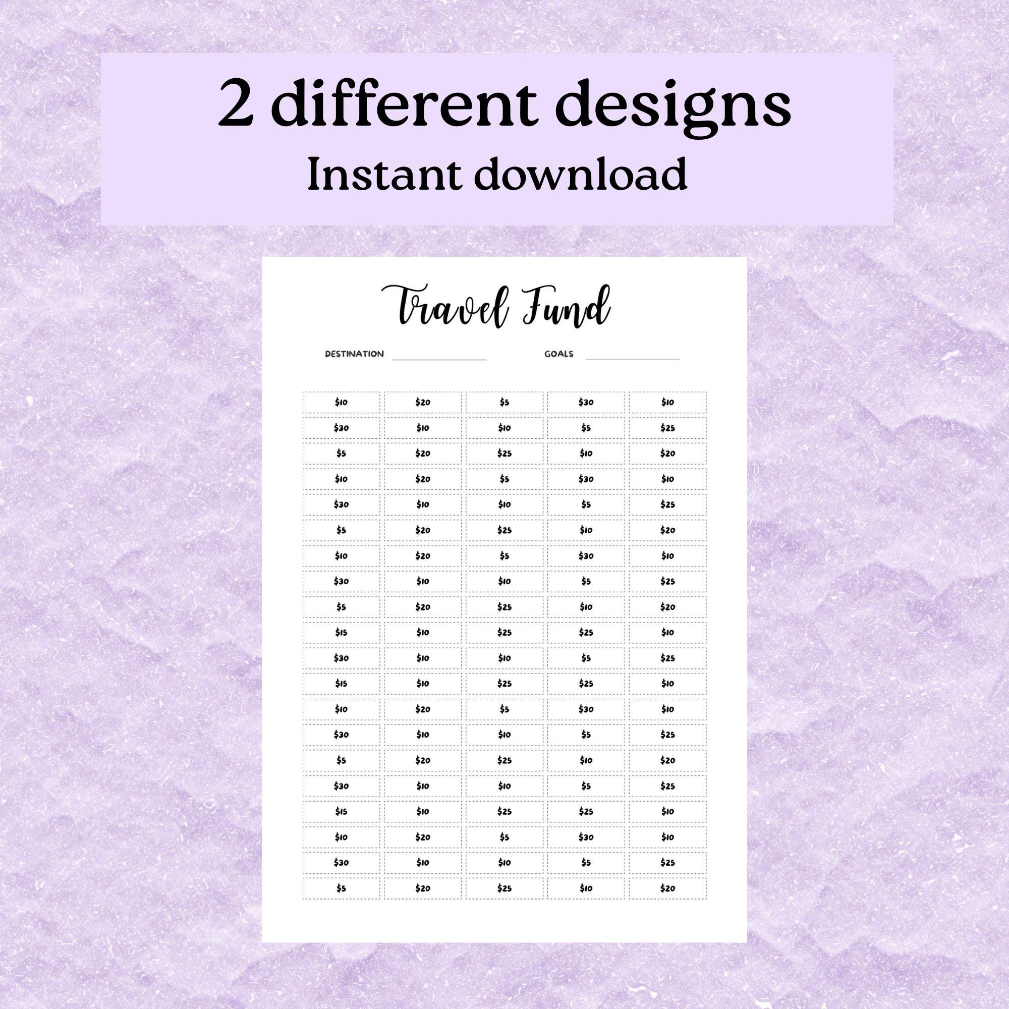 Travel Savings Tracker | A6 & A4 Printable | Travel Fund | Vacation ...