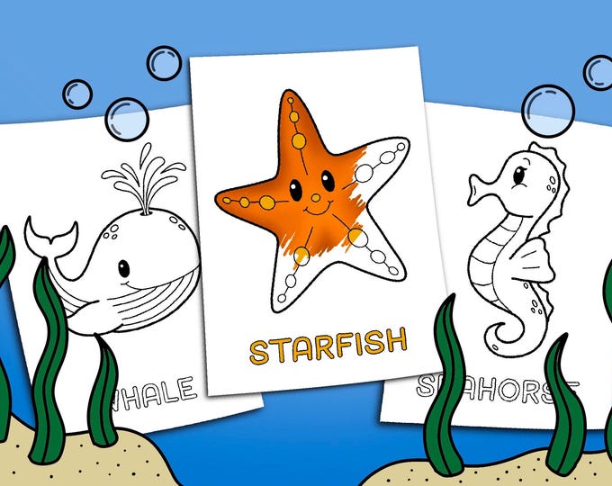 Underwater Wonderland: 10 Printable Ocean-themed Coloring Pages for ...
