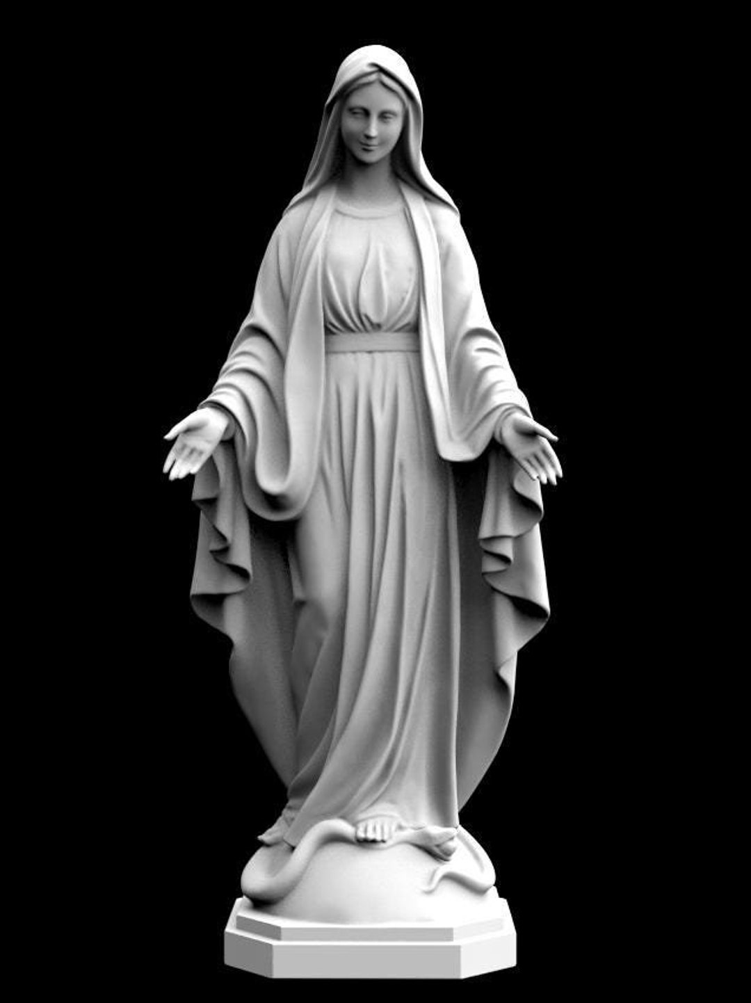 Maria Natural Marble Stone Statue - Etsy