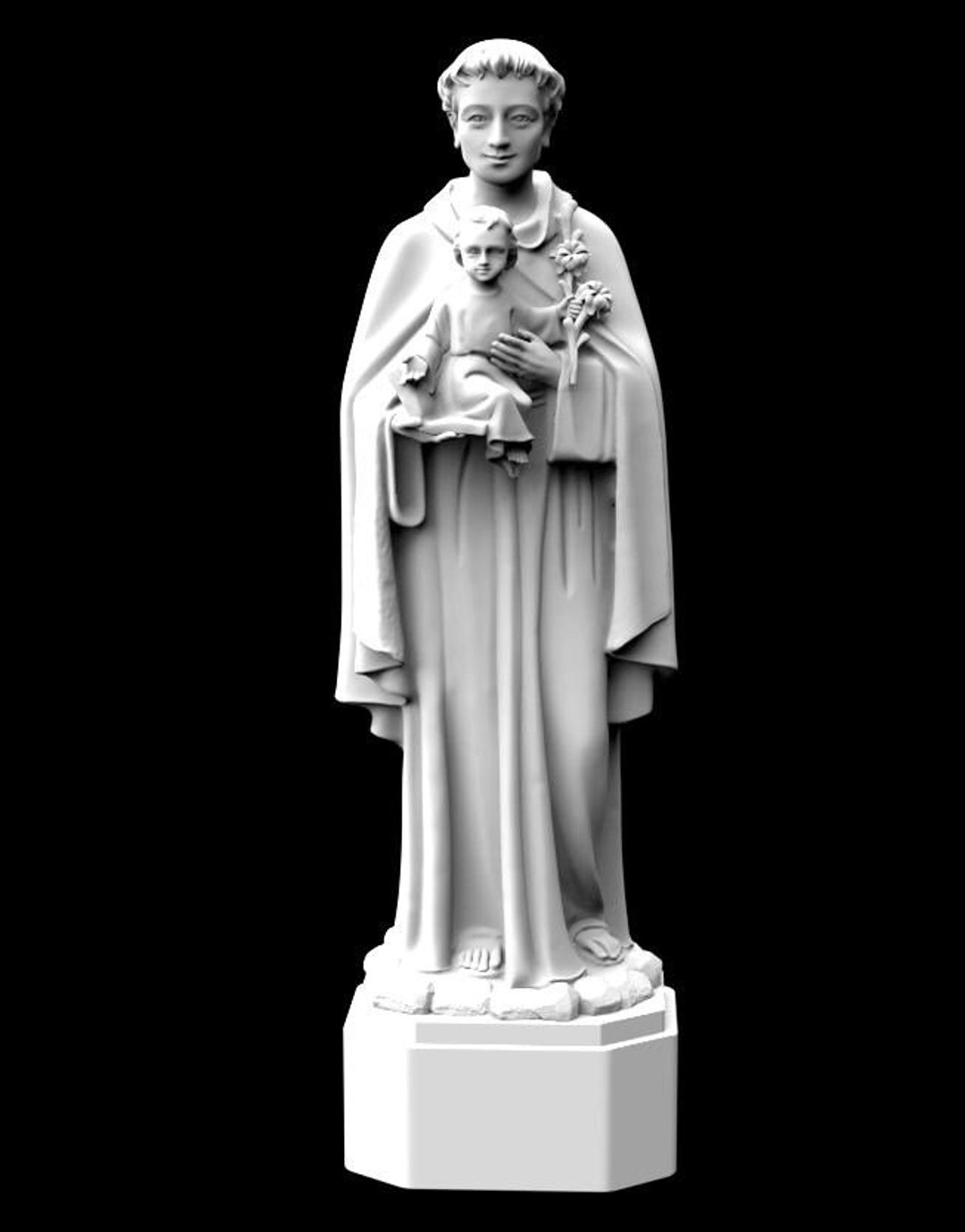 Saint Natural Marble Stone Statue - Etsy