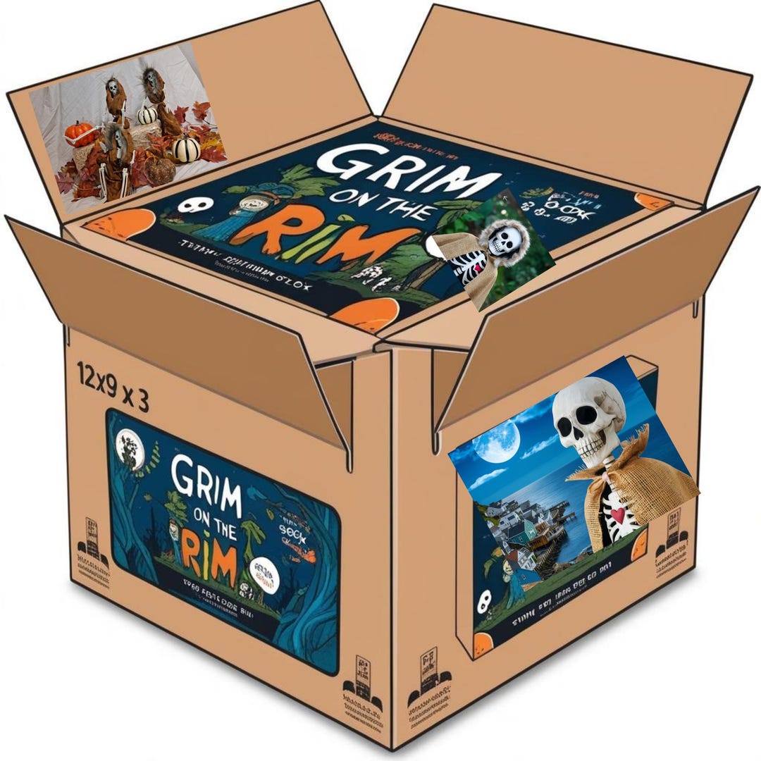 Grim on the Rim Halloween Toy and Book Combo for Kids Decor for ...