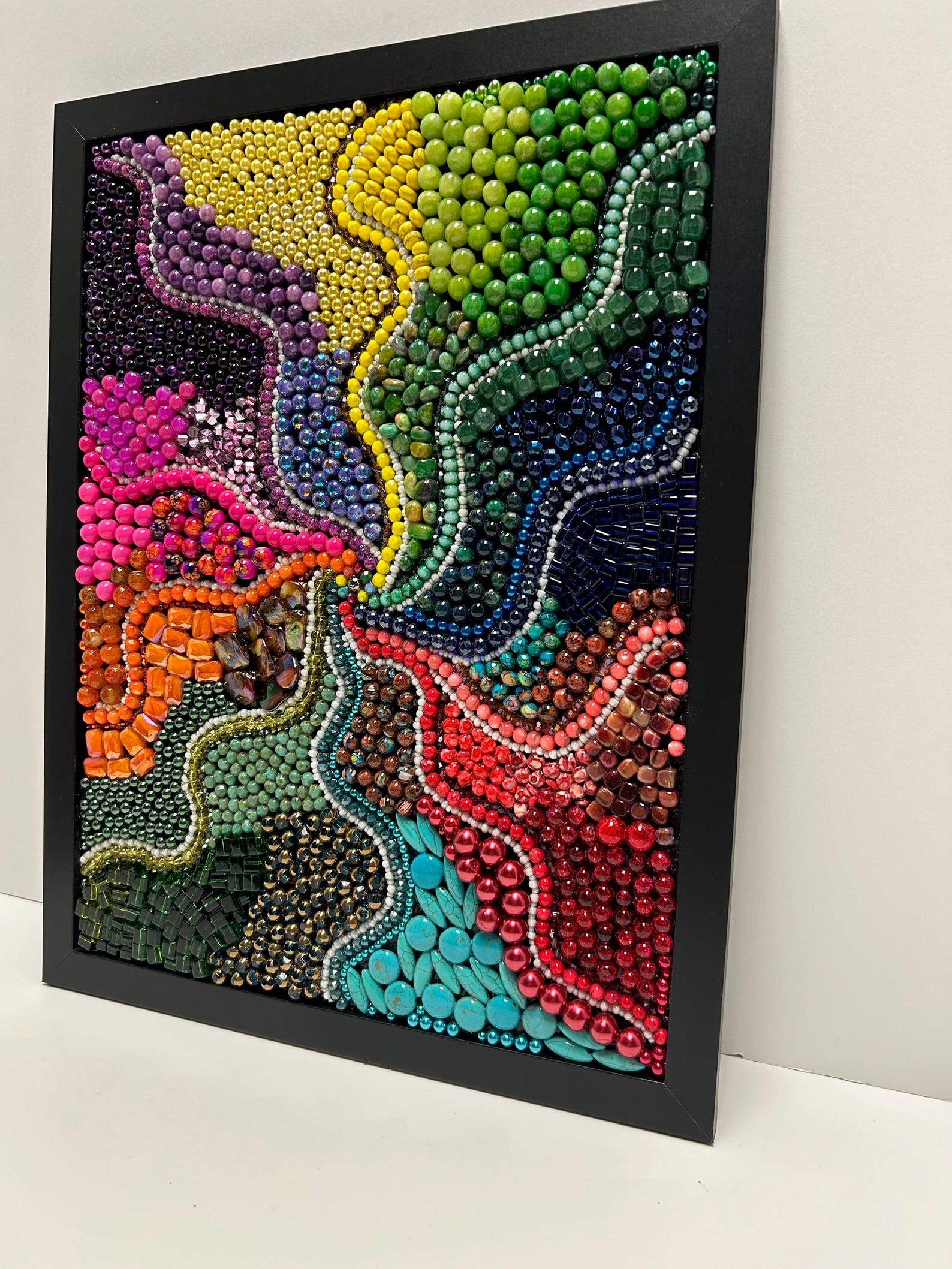 Handmade 3D Bead Collage Wall Hanging - Etsy