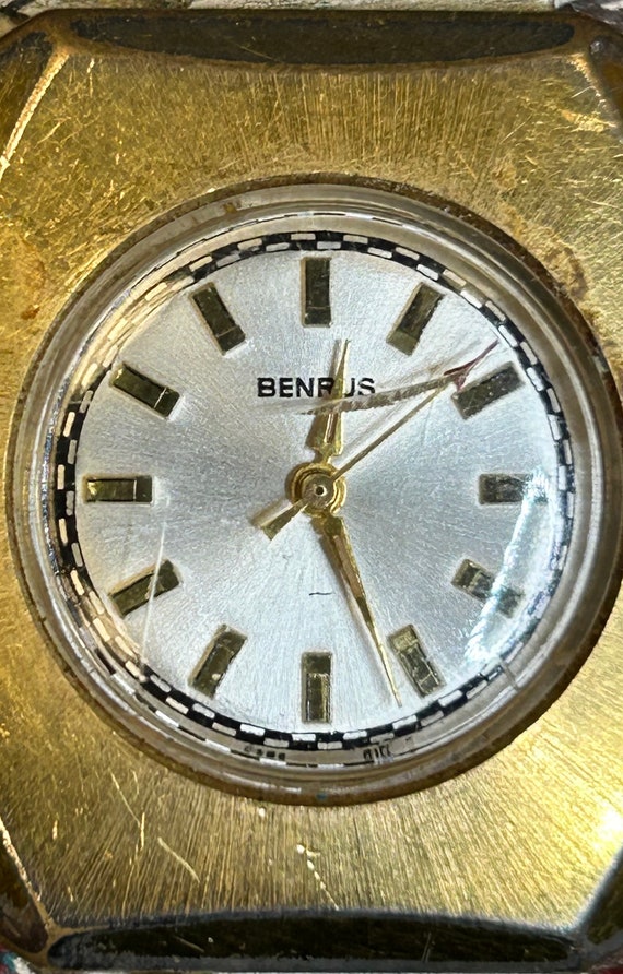 RARE! Vintage Benrus watch with embroidery stitch lea… - Gem