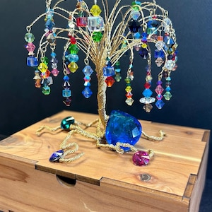 Swarovski Crystal Willow Tree and Real Cedar Trinket Box - Etsy