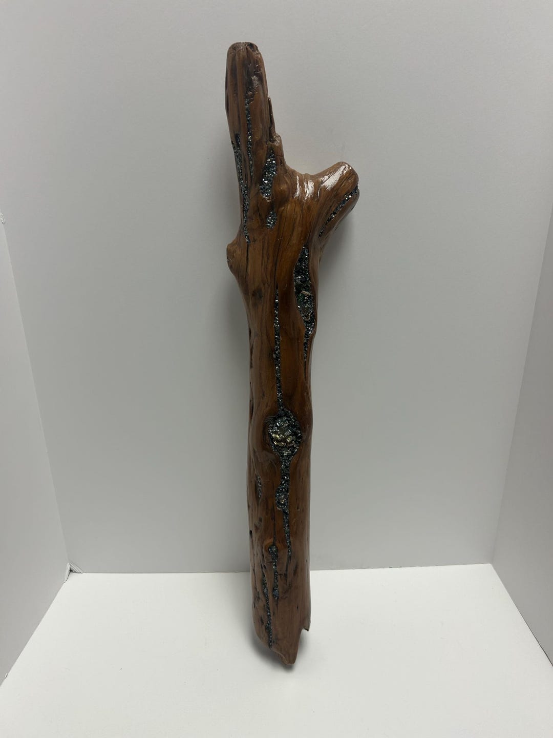 Driftwood With Bismuth Inlay Art Wall Hanging - Etsy