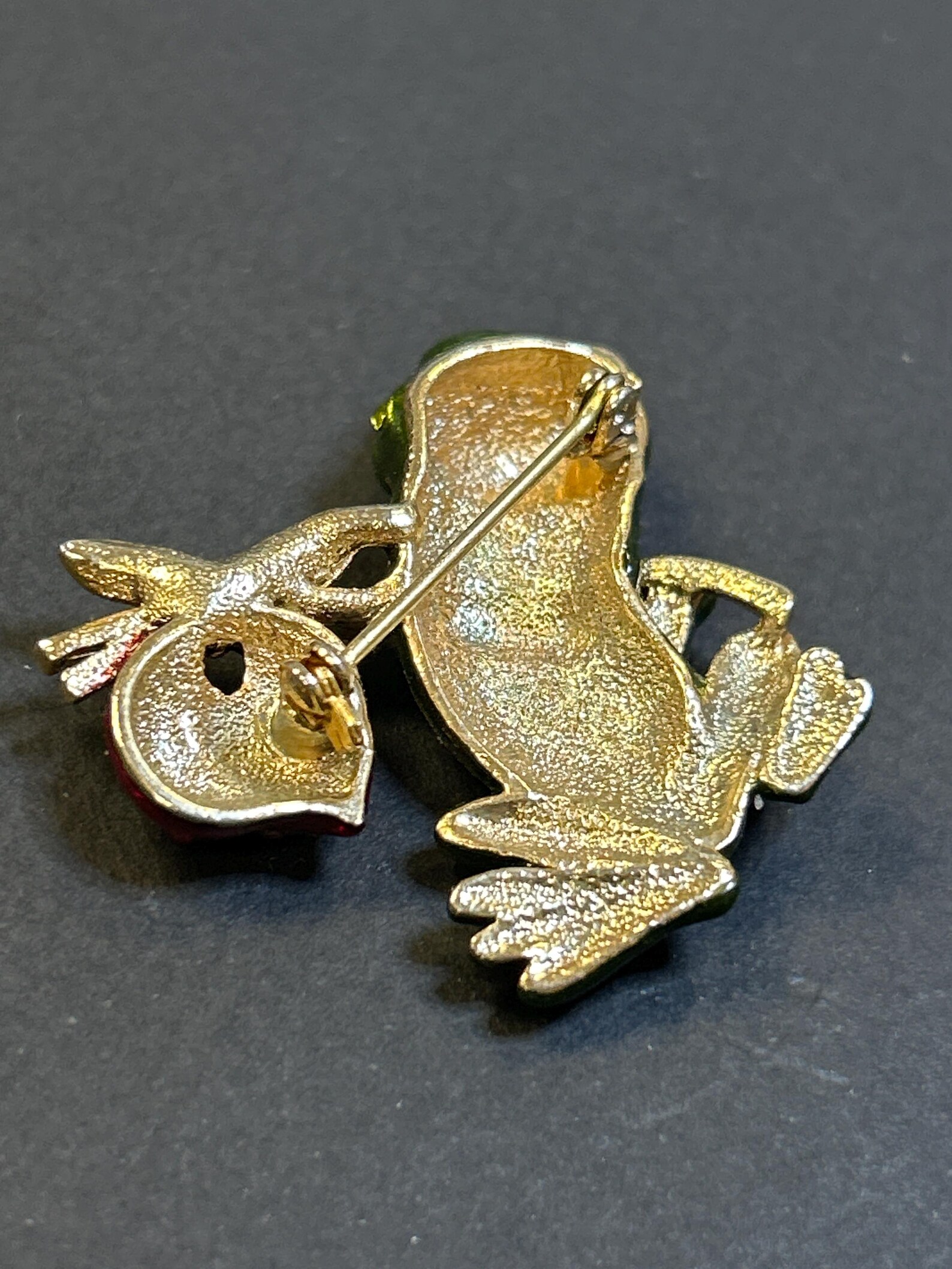 Vintage Enamel and Rhinestone Hobo Frog Brooch - Etsy