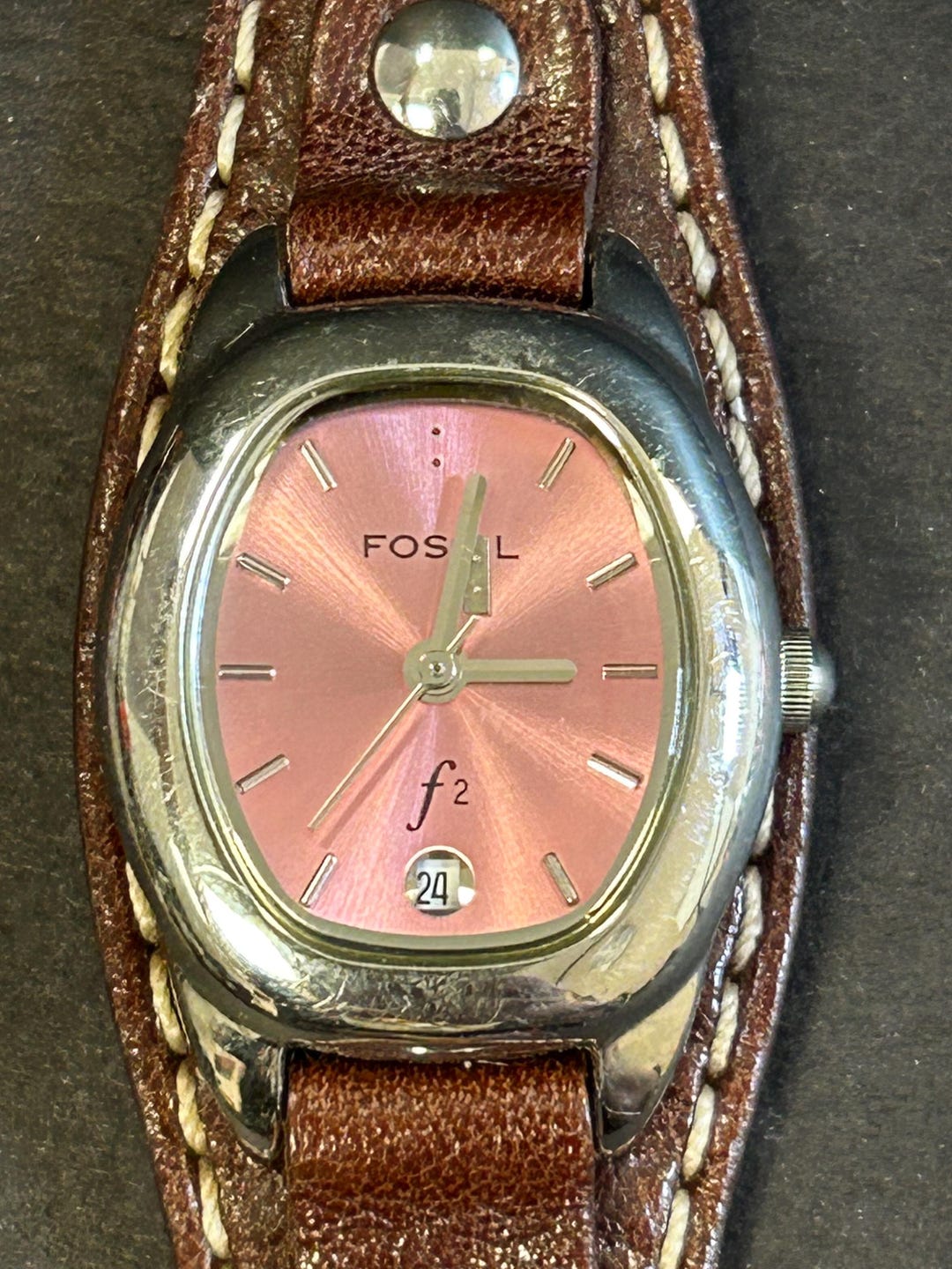 Ladies Fossil F2 Pink Face Watch - Etsy
