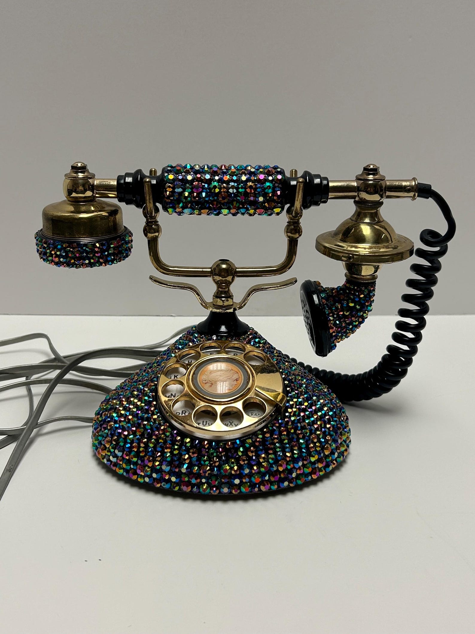Rhinestone 1980s Vintage Telephone - Etsy