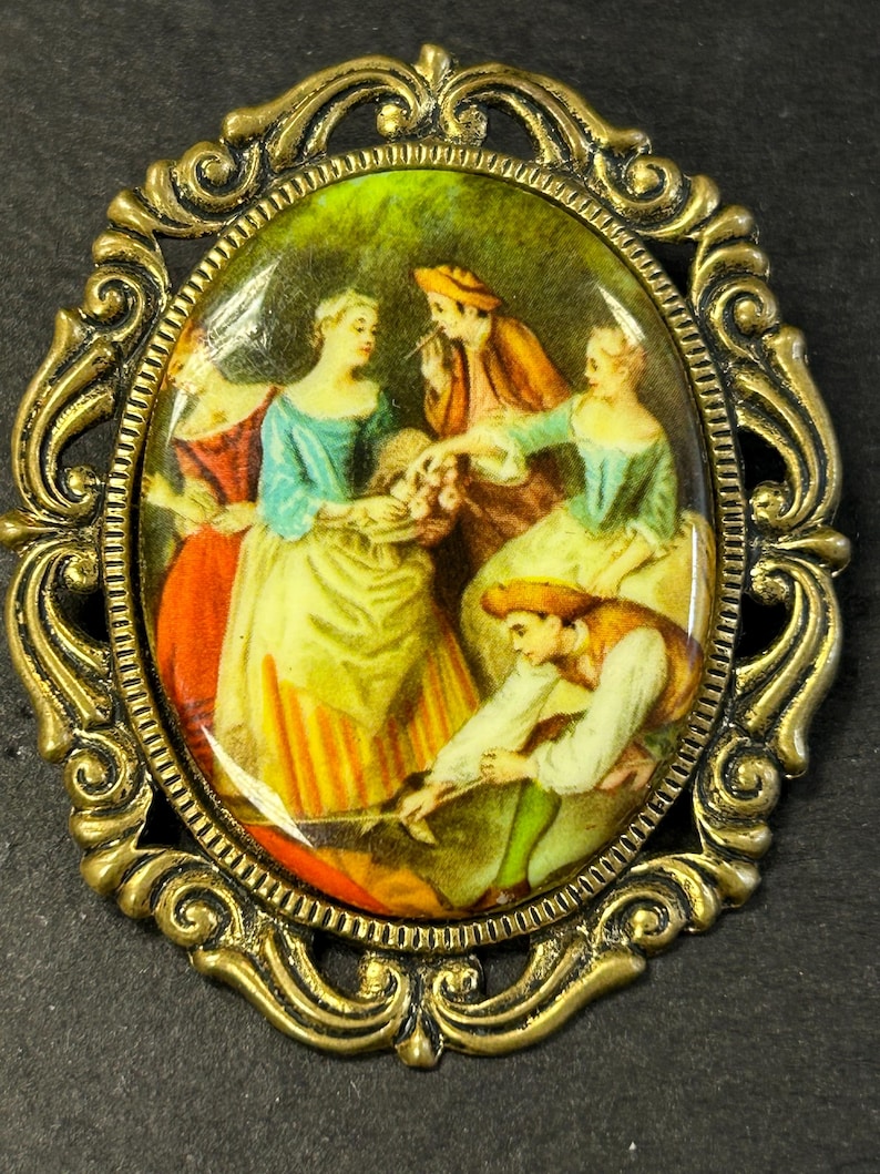 Vintage West Germany Oval Cameo Brooch - Etsy