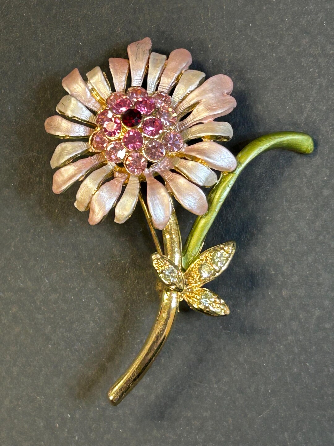 Vintage Louis Stern Enamel Flower Brooch - Etsy