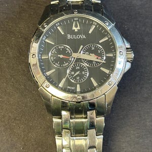 Mens Bulova Chronograph Stainless Steel Watch - Etsy