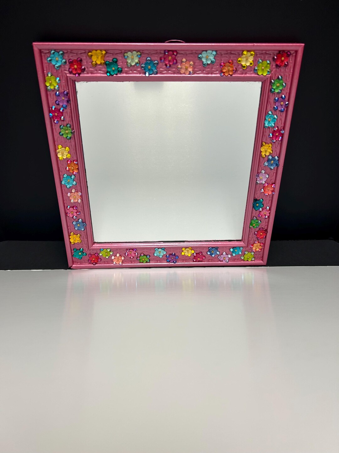 Hand Decorated 13x13 Girly Mirror - Etsy