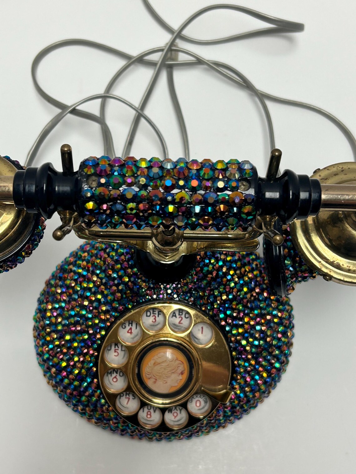 Rhinestone 1980s Vintage Telephone - Etsy