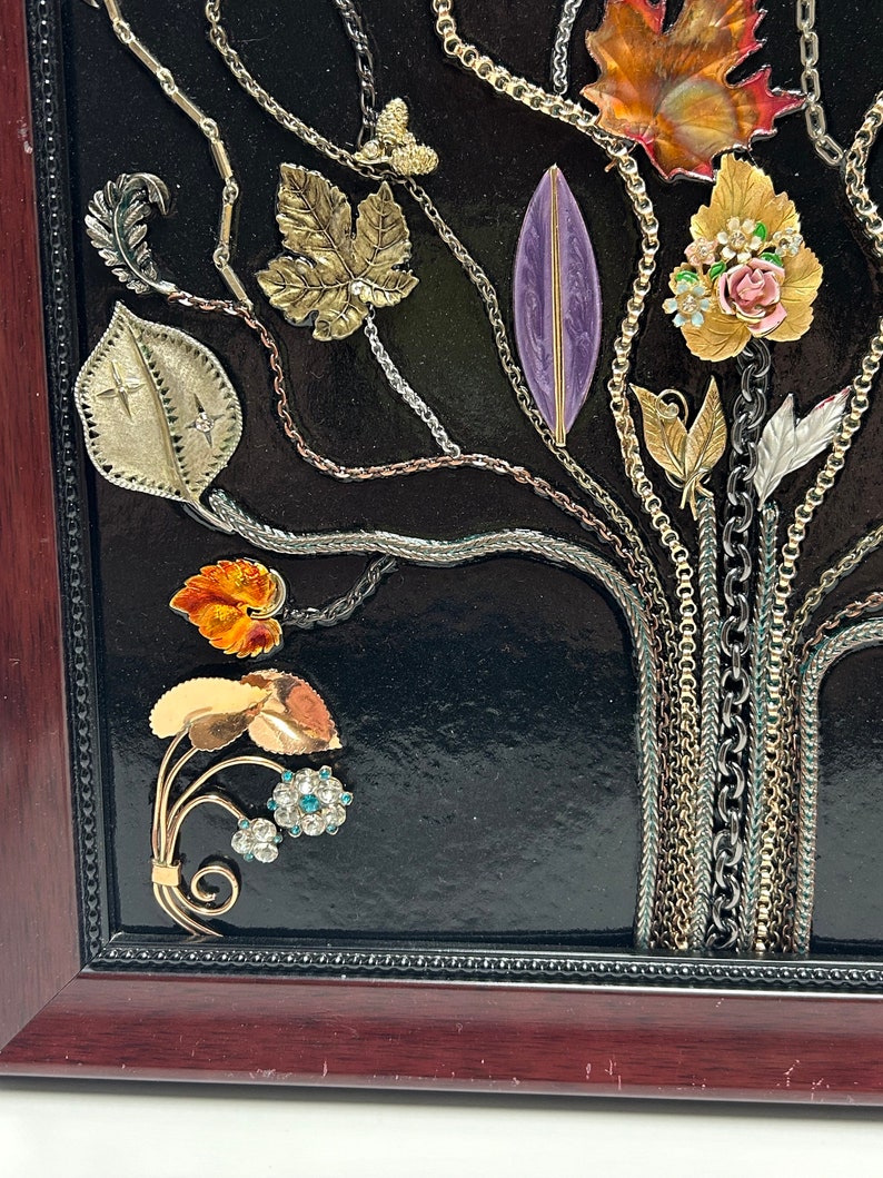 Vintage Leaf Brooch Tree Wall Hanging - Etsy