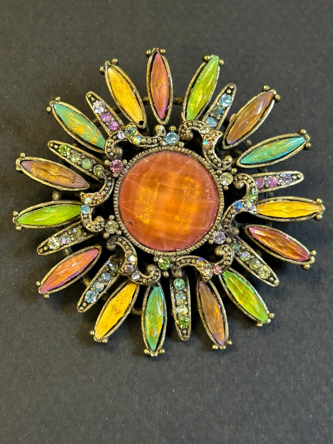 Vintage Carissma Bijoux Flower Brooch - Etsy