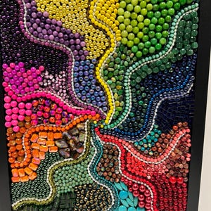 Handmade 3D Bead Collage Wall Hanging - Etsy