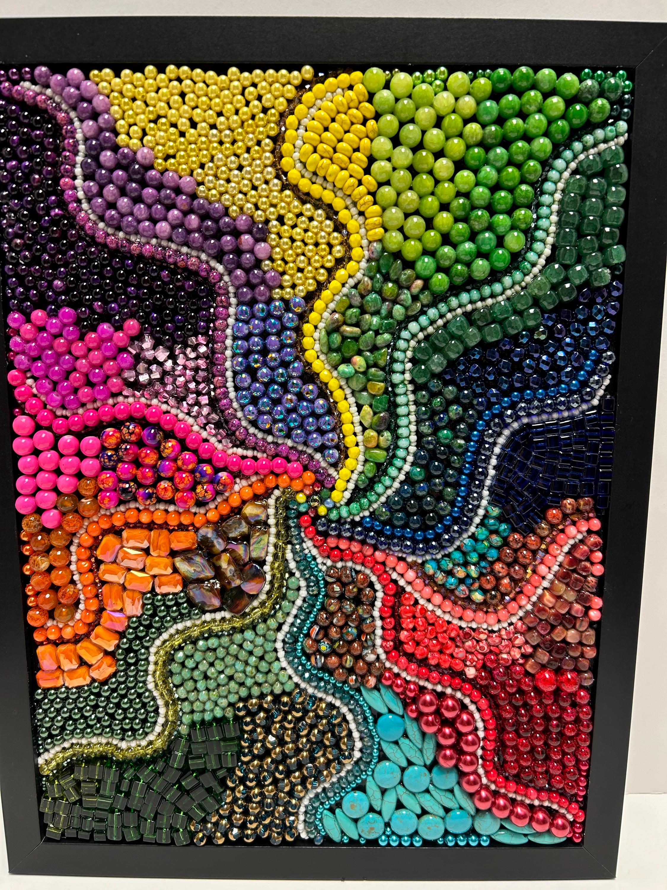 Handmade 3D Bead Collage Wall Hanging - Etsy