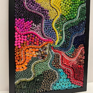 Handmade 3D Bead Collage Wall Hanging - Etsy