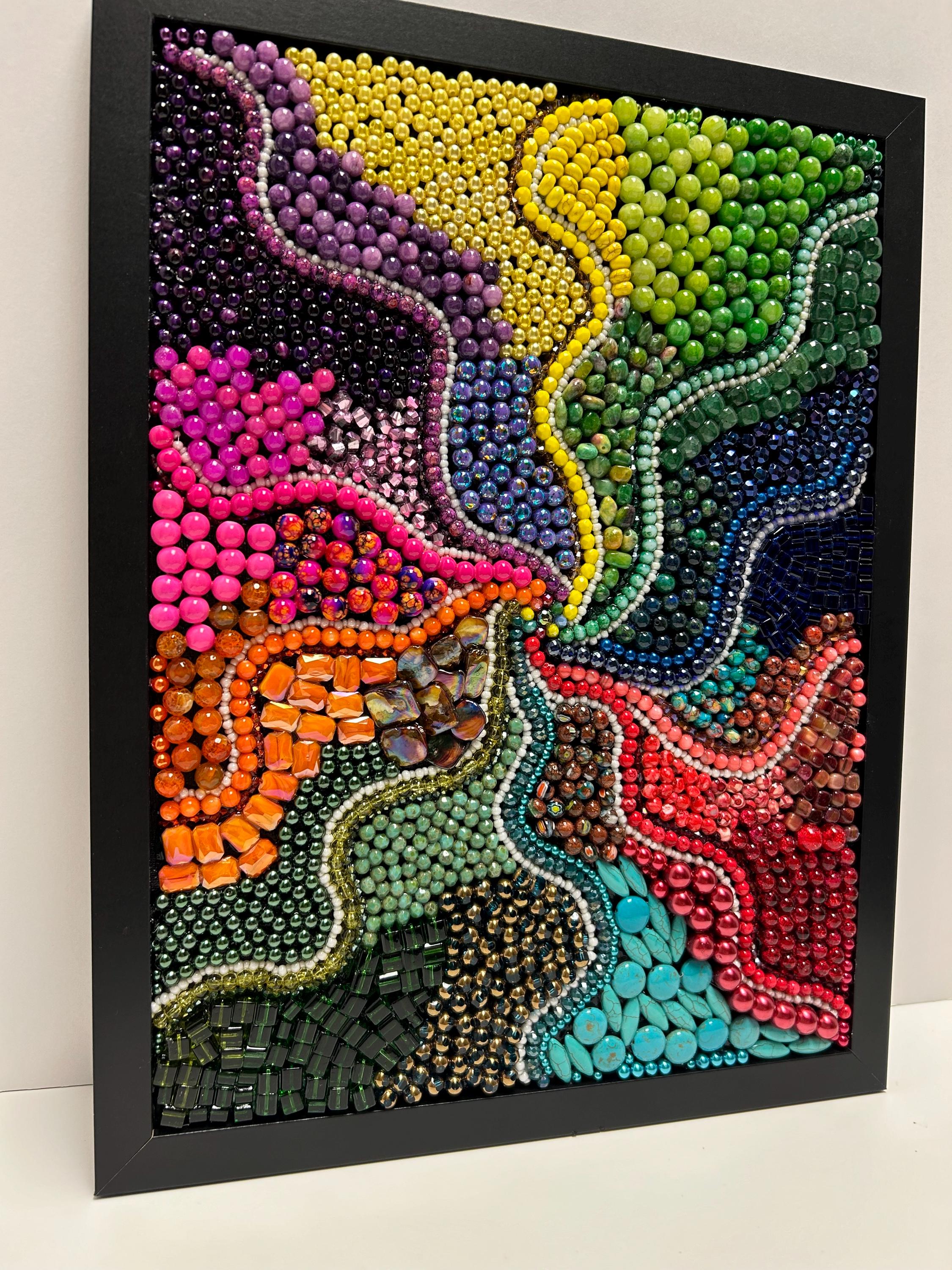 Handmade 3D Bead Collage Wall Hanging - Etsy