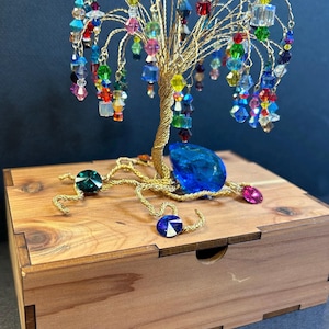 Swarovski Crystal Willow Tree and Real Cedar Trinket Box - Etsy