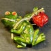 Vintage Enamel and Rhinestone Hobo Frog Brooch - Etsy