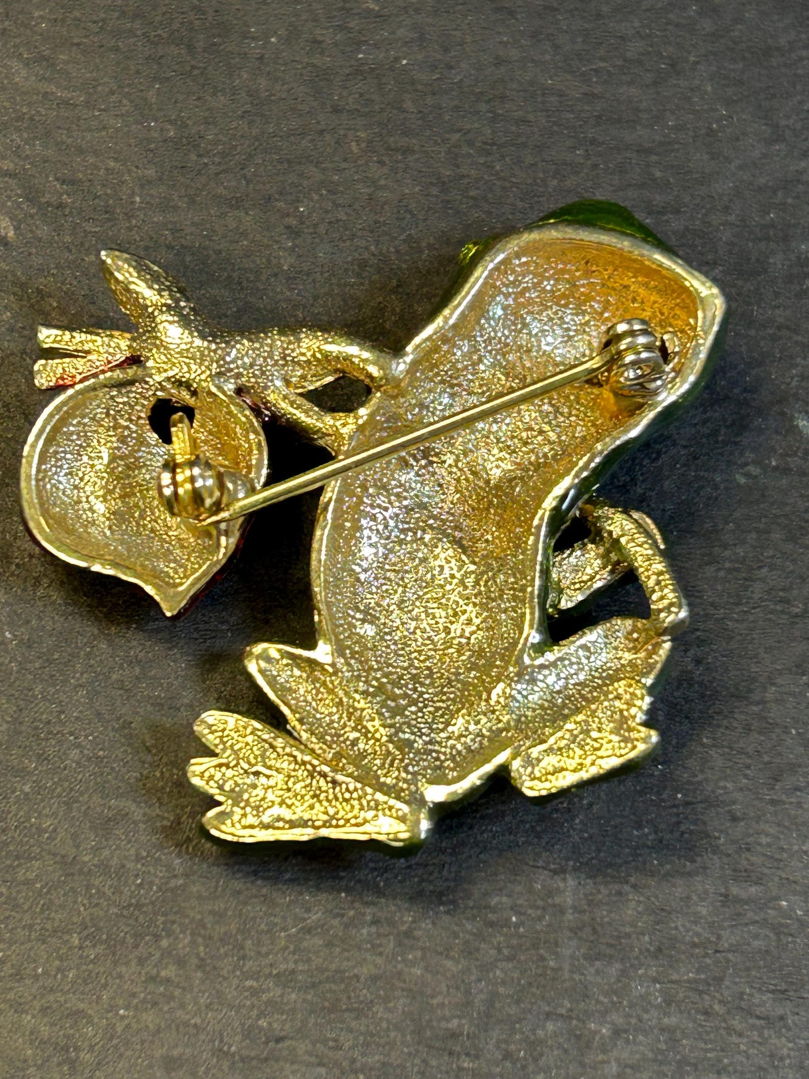 Vintage Enamel and Rhinestone Hobo Frog Brooch - Etsy