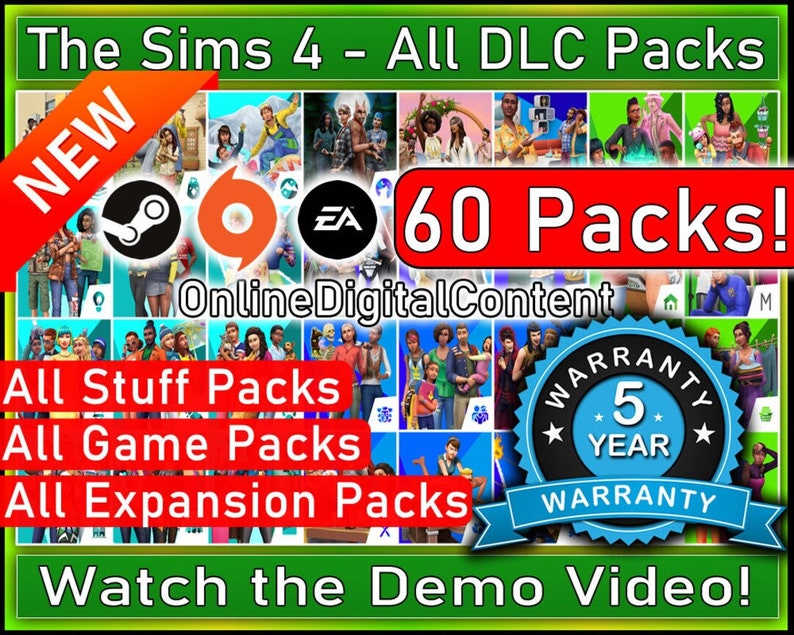 Sims 4 PC All Expansion Packs DLC for Windows - Etsy