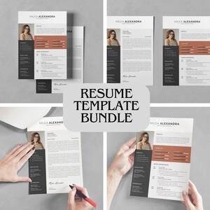 1000+ Resume Template Bundle | Editable CV Templates for Word & Canva ...