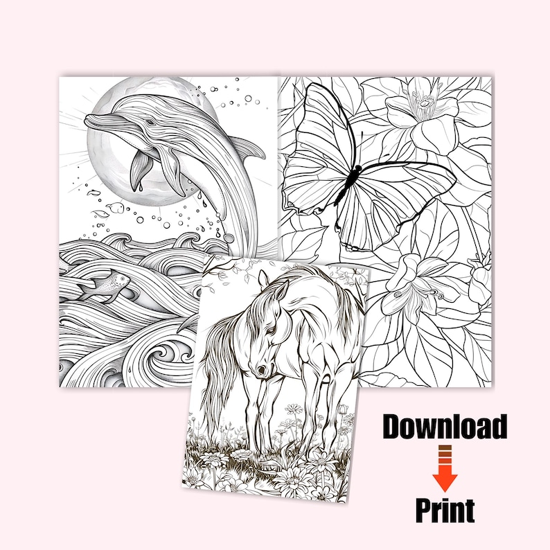 1000+ Animal Coloring Pages, Fun for Kids (PDF Printable) - Etsy Canada