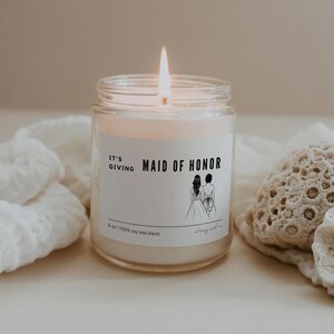 Its Giving Maid of Honor Candle, Maid of Honor Box for Friend, Moh ...