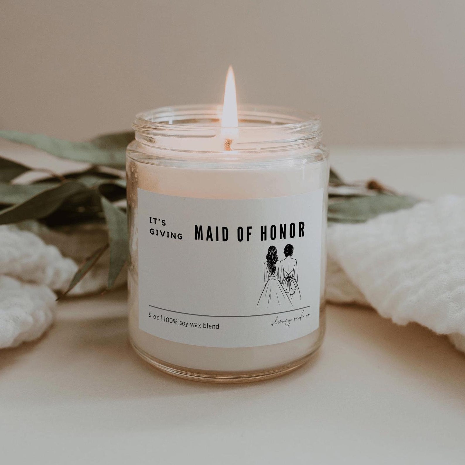 Its Giving Maid of Honor Candle, Maid of Honor Box for Friend, Moh ...