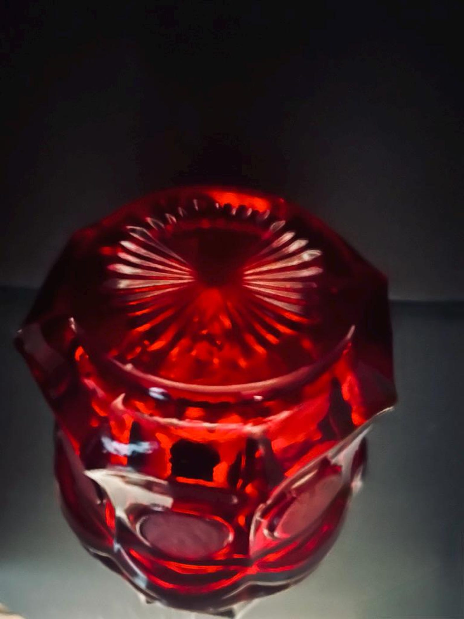 Fostoria Ruby Red Coin Glass Candy Dish With Lid - Etsy