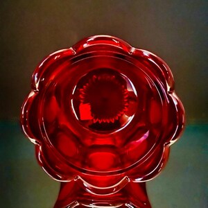 Fostoria Ruby Red Coin Glass Candy Dish With Lid - Etsy
