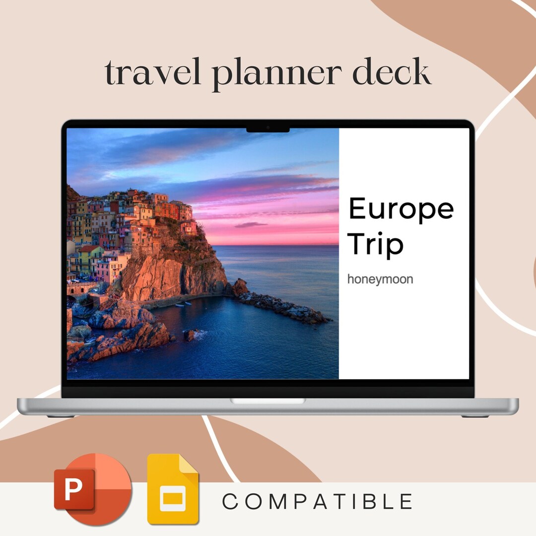 Travel Planner Deck Europe, Powerpoint Google Slides Compatible ...