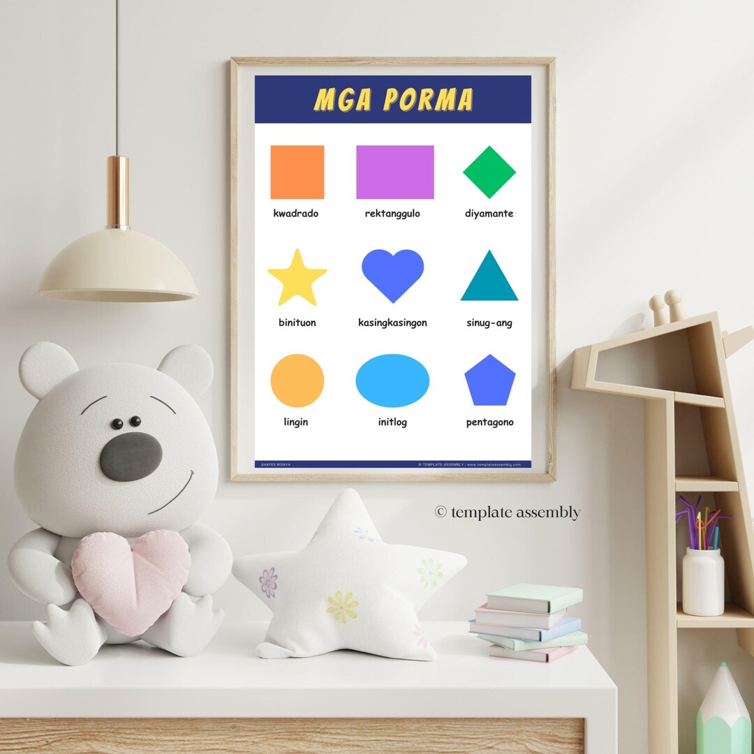 Bisaya Cebuano Shapes Mga Porma Poster, PDF Download, High Quality ...