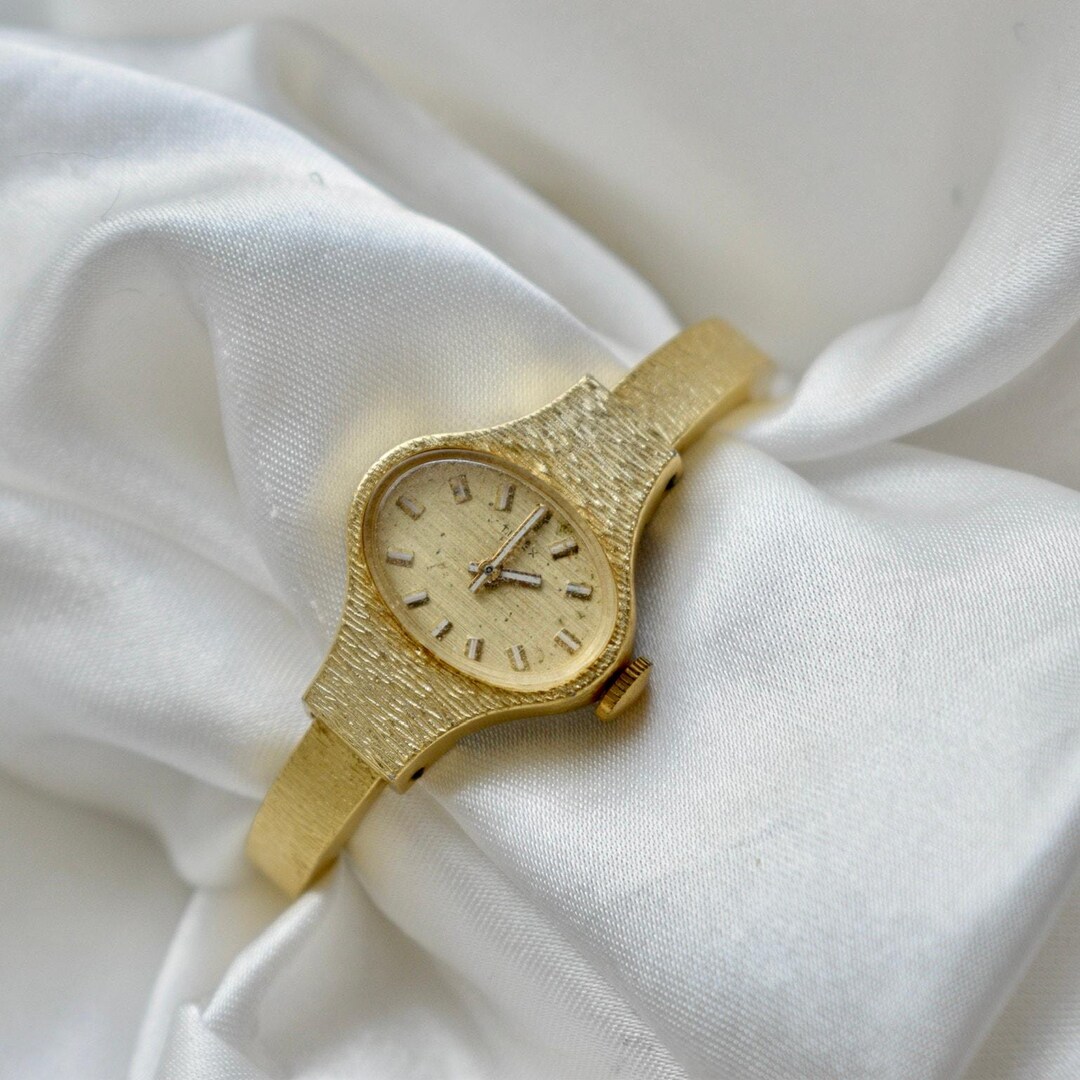 Women’s Timex Gold Toned Hinge/cuff Bangle Band Style Watch. - Etsy