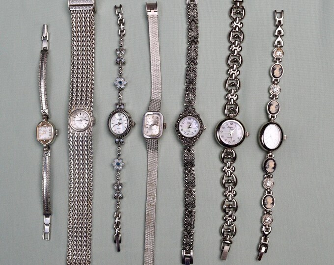 Womens Vintage Silver Watches - Etsy