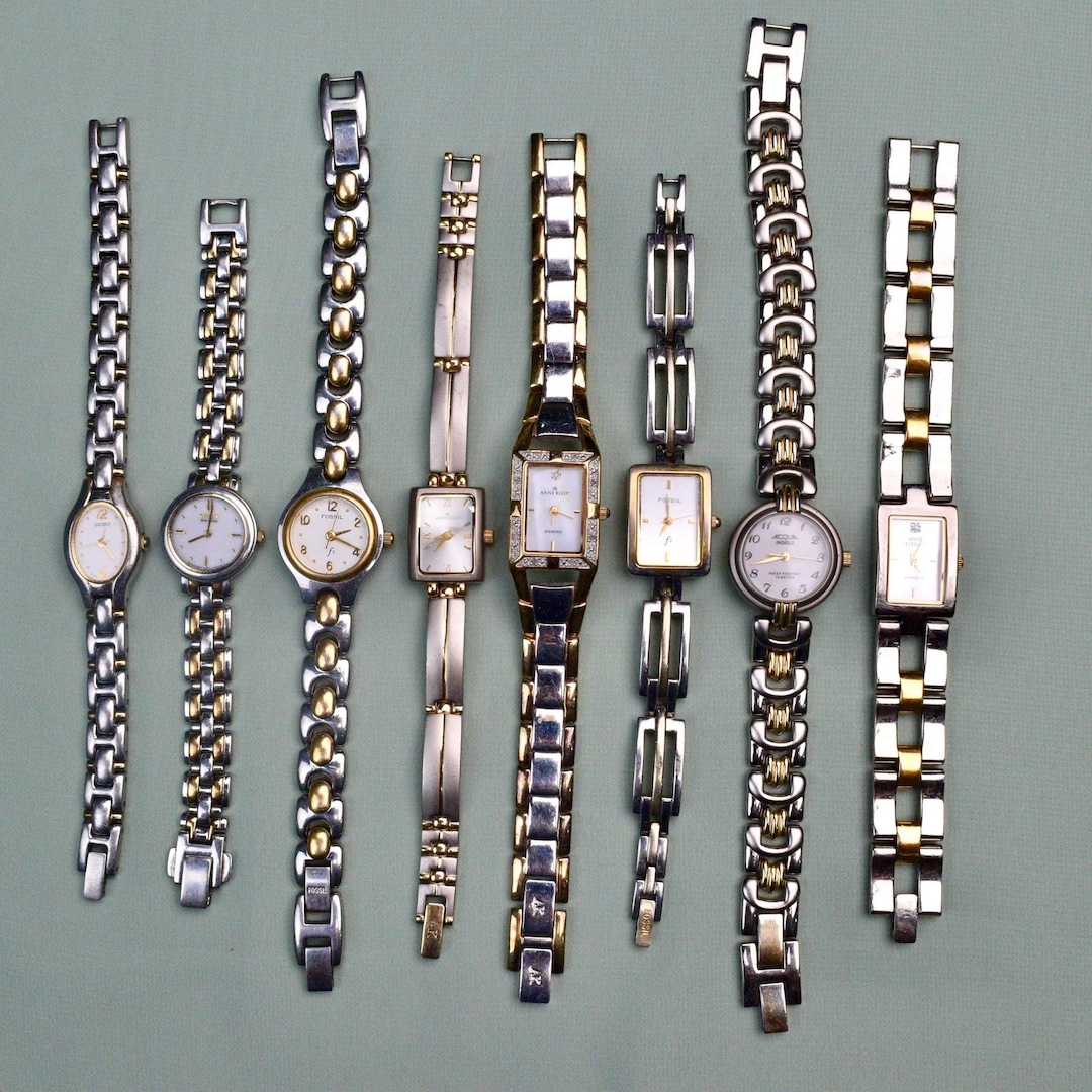 Gold and Silver Two Toned Womens Vintage Watches - Etsy