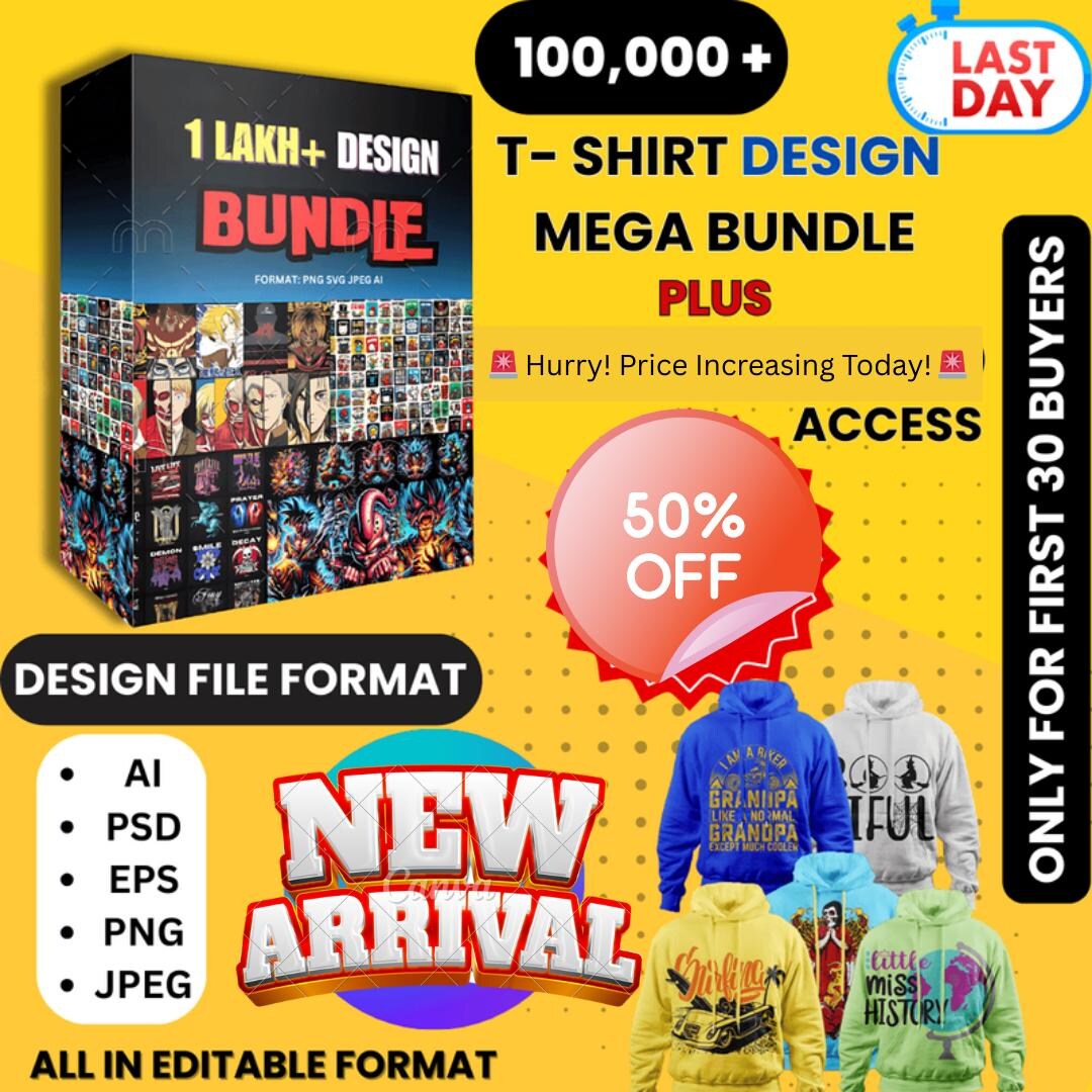 100K+ T-shirt Designs Bundle SVG PNG | Artistic Clipart for Cricut ...