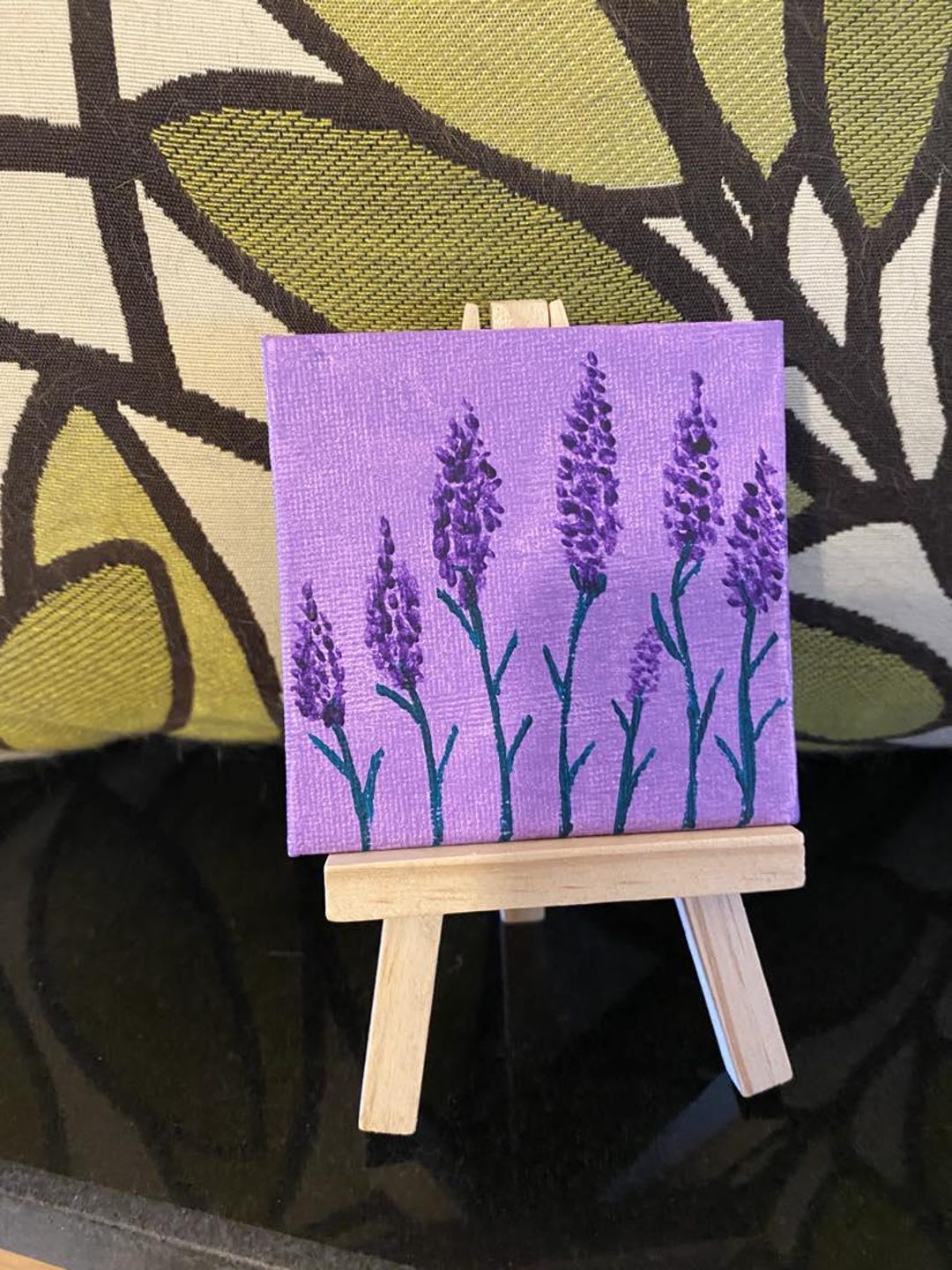 Mini Painting Lilacs on Canvas Board Handmade - Etsy