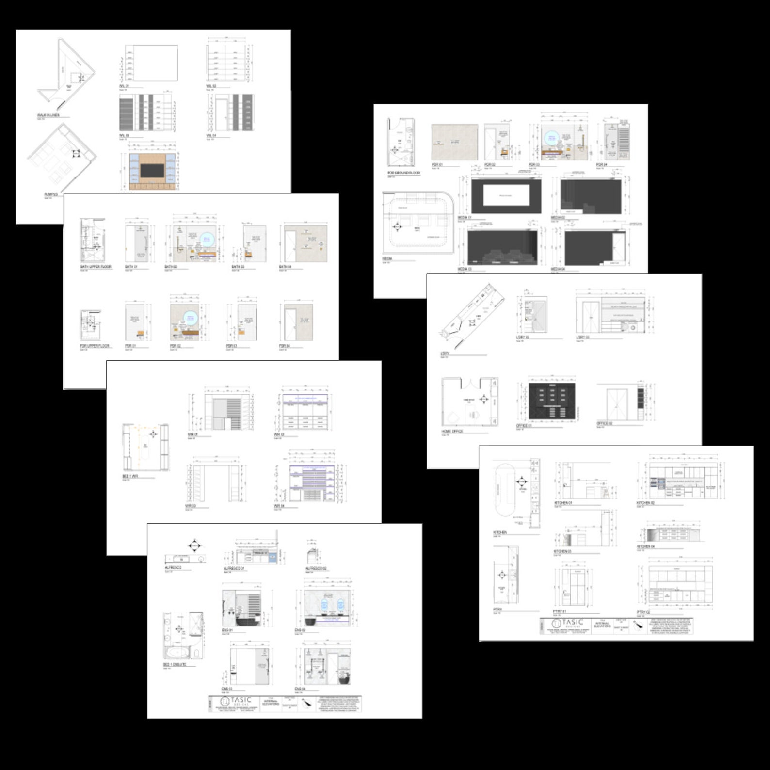Contemporary Custom House Design Full Set of Construction Plans and ...