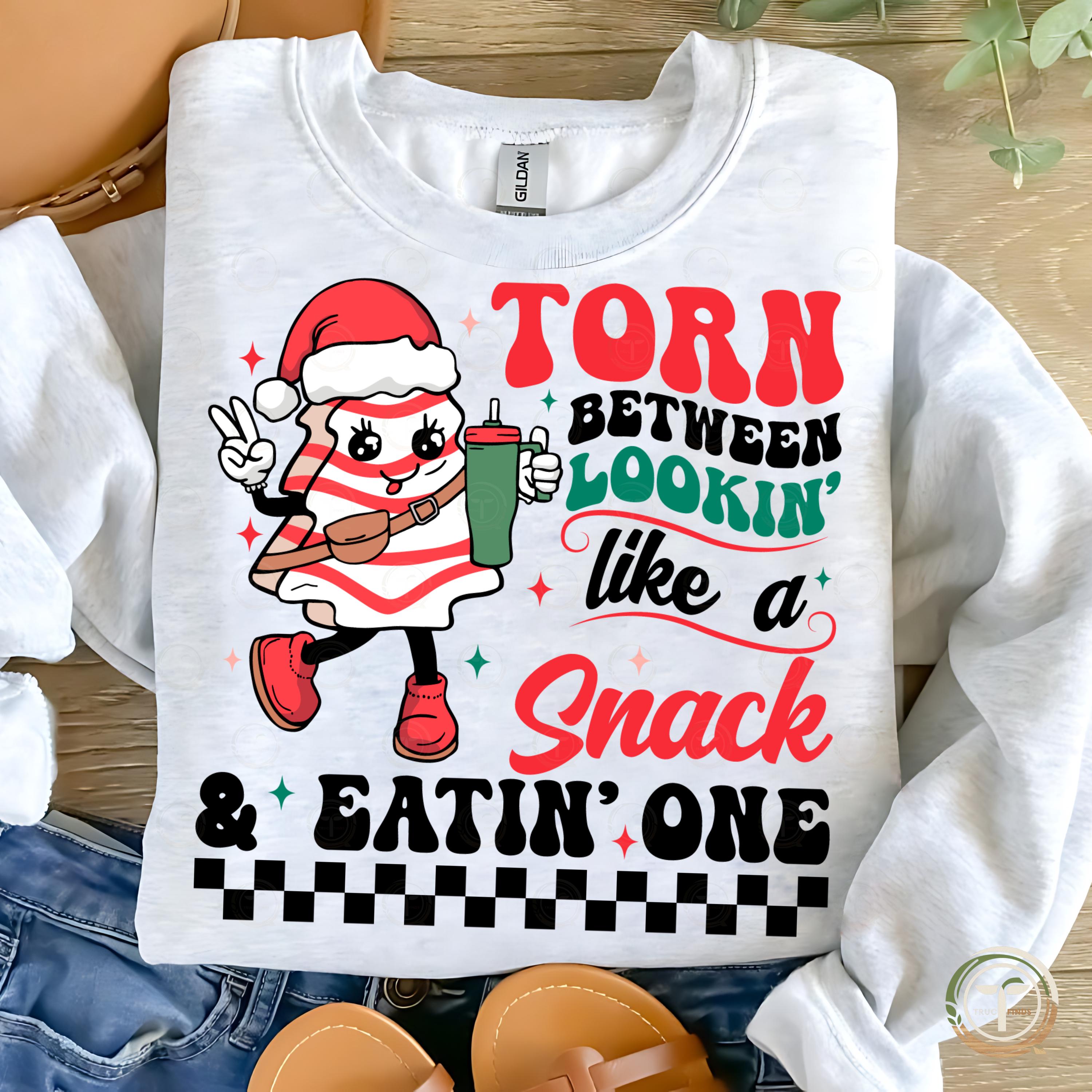 Looking Like A Snack SVG Eating One SVG Funny Christmas Tree Cake SVG ...