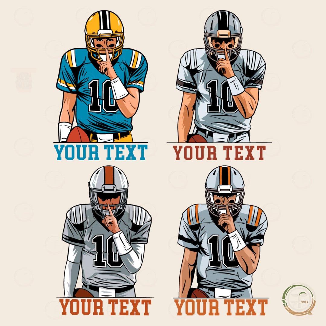 Personalized Football Player SVG Custom Name & Number With Football ...