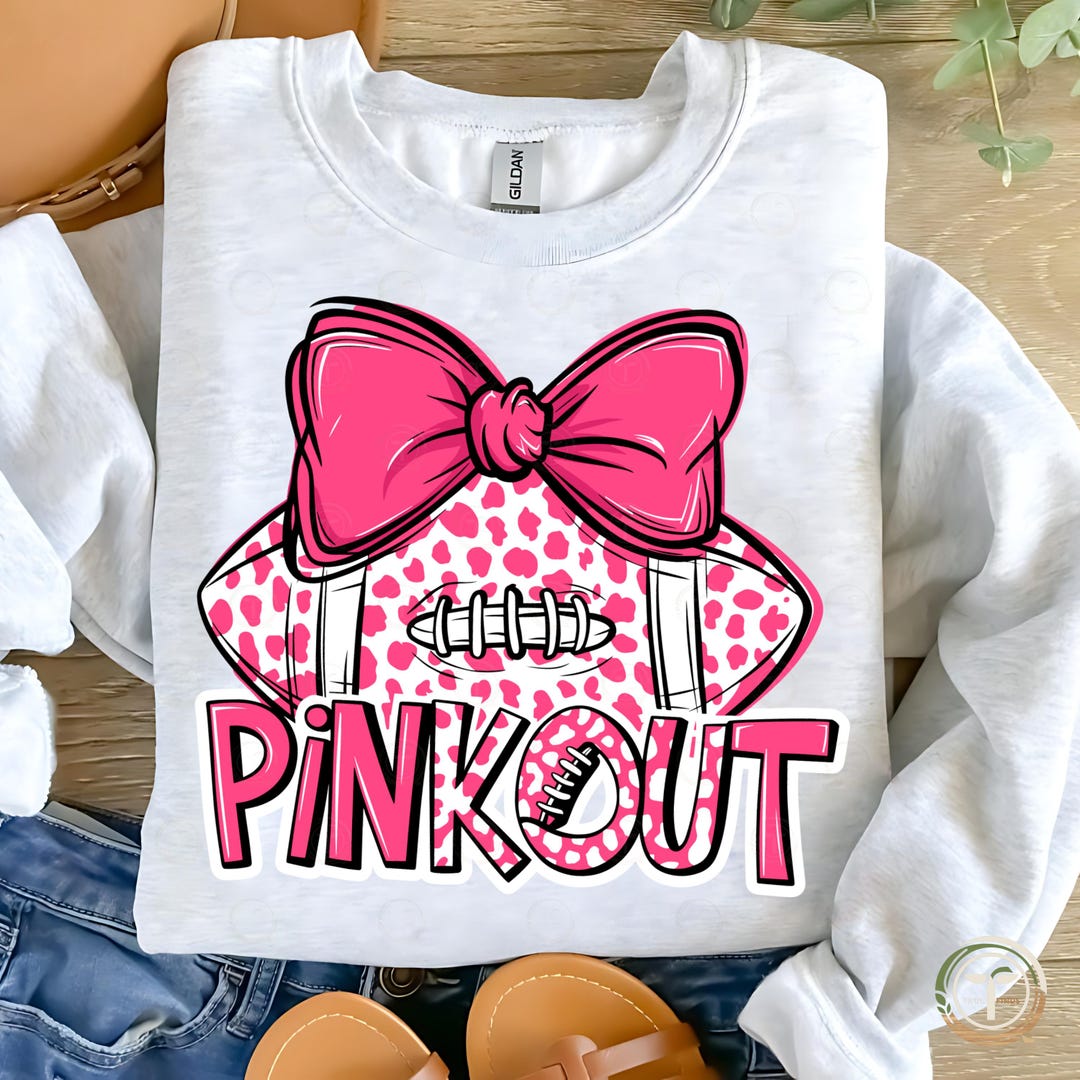 Pink Out Football PNG Breast Cancer Awareness Game Day Design Pink ...