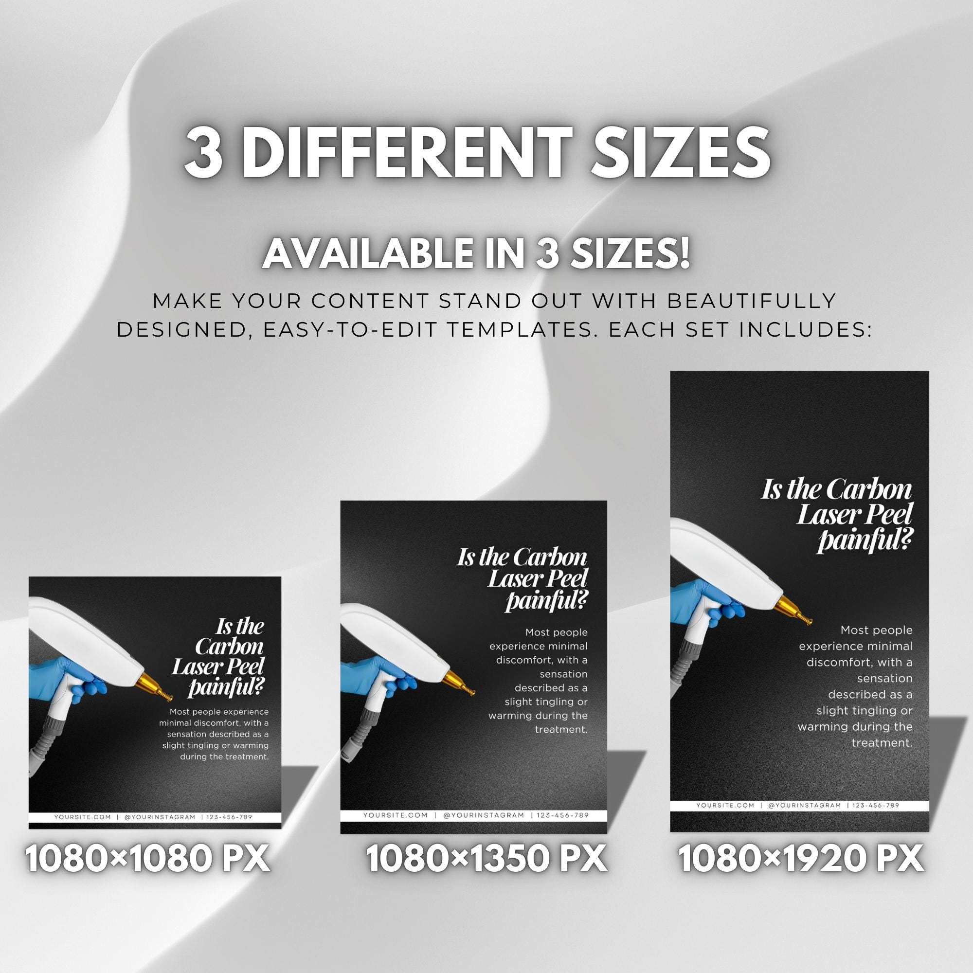110 Carbon Laser Peel Instagram Templates, Laser Skin Resurfacing ...