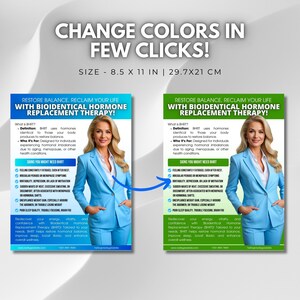 Bio-identical Hormone Replacement Therapy Flyer, Bhrt Brochure, Hormone ...