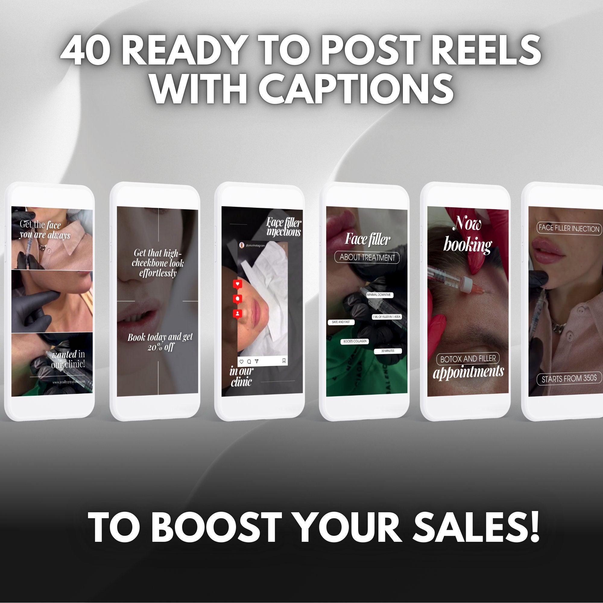 40 Filler Video Instagram Reels, Botox and Filler Reels, Face Filler ...